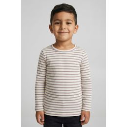 name it M&auml;dchen Langarmshirt "NMNBANI LS XSL TOP NOOS", lila, Gr. 86, geringelt, gestreift, Jersey, Obermaterial: 57% Baumwolle, 38% Modal, 5%