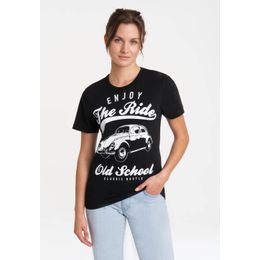 logoshirt Damen T-Shirt "VW K&auml;fer", schwarz, Gr. S, bedruckt, 100% Baumwolle, Shirts, mit lizenziertem Print
