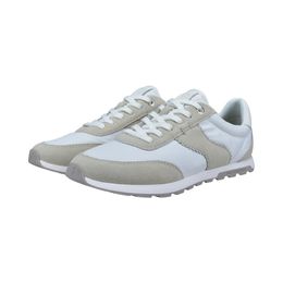 Salamander Herren Sneaker, Gr. 36beige, wei&szlig;, Leder, Schuhe, Freizeitsneaker, Halbschuh, Schn&uuml;rschuh mit Wechselfu&szlig;bett