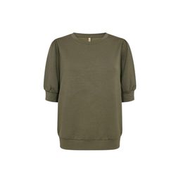 Kurzarmhemd soyaconcept "Soya Concept T-shirt SC-BANU", Damen, Gr. S, Normalgr&ouml;&szlig;en, 7750 olive, Obermaterial: 48% Modal, 48% Polyester, 4% Elasthan, Hemden