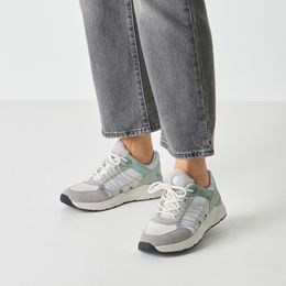Tamaris Damen Keilsneaker, Gr. 36, grau, Leder, Lederimitat, Textil, kontrastfarbene Details, Schuhe, Freizeitschuh, Halbschuh, Schn&uuml;rschuh mit