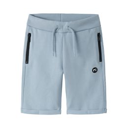 name it Jungen Sweatshorts "NKMVIMO SWE SHORTS BRU NOOS"blau fog, Gr. 98, unifarben, Sweatware, Obermaterial: 60% Baumwolle, 40% Polyester, Hosen,