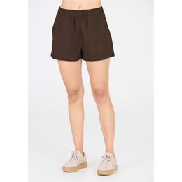 ENDURANCE ATHLECIA ATHLECIA Damen Shorts "Resort", braun, Gr. 46, unifarben, 55% Leinen, 45% Bambus-Viskose, Hosen, aus atmungsaktivem Material