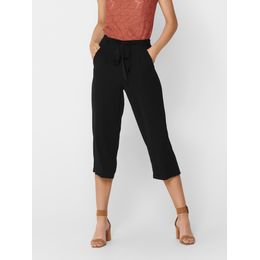 Only Damen Palazzohose "ONLWINNER &ndash; Culottehose mit elastischem Bund und Kordelzug", schwarz, Gr. 34, unifarben, Web, Obermaterial: 97% Polyester, 3%