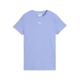 T-Shirt Puma "ESS ELEVATED RIB SLIM TEE G", Jungen, Gr. 152, intense lavender, Obermaterial: 62% Polyester, 34% Baumwolle, 4% Elasthan, unifarben, slim fit normal, Rundhals, Shirts T-Shirt, Kurzarm, f&uuml;r Jugendliche, Rundhalsausschnitt