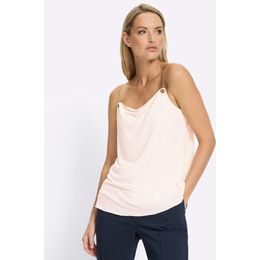 Heine Damen Shirttopecru, Gr. 44, unifarben, 95% Polyester, 5% Elasthan, Tops
