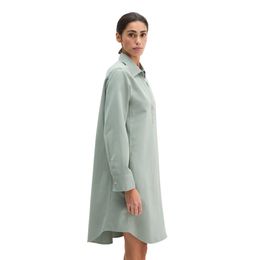 Marc O'Polo MARC O'POLO Damen Hemdblusenkleid "aus Organic-Cotton-Lyocell-Leinen-Mix"fresh sage, Gr. 38, unifarben, Obermaterial: 54% Baumwolle, 23% Lyocell, 23%