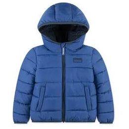 Levi's Steppjacke LEVI'S KIDS "LVB SHERPA LINED MDWT PU", Jungen, Gr. 8 (128), blau (star sapphire), Web, Obermaterial: 100% Polyester, leicht gl&auml;nzend, Jacken Steppjacke, warm wattiert