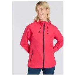 Regenjacke CMP, Damen, Gr. 48, rosa (fragola), Obermaterial: 100% Polyester. Futter: 100% Polyester, eingesetzt abgestepptes B&uuml;ndchen mit innenliegendem Gummizug,mit verstellbarem Klettverschluss, Jacken Regenjacke, Atmungsaktiv & Winddicht & Wasserdicht, &Uuml;bergangsjacke