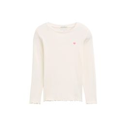 Tom Tailor M&auml;dchen Langarmshirt, wei&szlig;, Gr. 116, Single Jersey, Obermaterial: 93% Baumwolle, 7% Elasthan, Shirts
