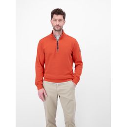 Lerros Herren Sweatshirt "Troyer in hochwertiger Sweatqualit&auml;t"vivid rot, Gr. XXL, 90% Baumwolle, 10% Polyester, Sweatshirts, Hochwertige Qualit&auml;t