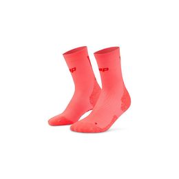 CEP Core Run Ultralight Mid Cut Cut Socks Bekleidung Damen rot