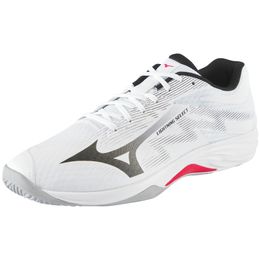 Mizuno Herren Hallenschuh "LIGHTNING SELECT", Gr. 44wei&szlig;, schwarz, fiery rot, Synthetik, Schuhe, besonders geeignet f&uuml;r Volleyball