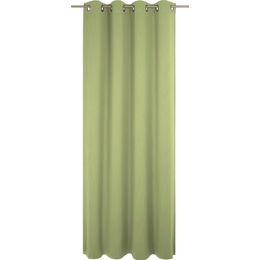 Vorhang Adam, B:145cm H:145cm, gr&uuml;n, Baumwolle (Bio-Baumwolle), Wohnzimmer, Gardinen, "Uni Collection light", aus 100% Bio-Baumwolle, Vorhang nach