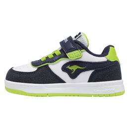 Sneaker Kangaroos "K-CPI IZEL EV", M&auml;dchen, Gr. 23, dk navy, lime, Synthetik, Schuhe Sneaker
