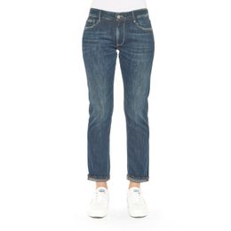 Damen 7/8-Hose, blau, Gr. 26, Le Temps Des Cerises, 89% Baumwolle, 11% Elasthan, Hosen, in tollem 7/8-Schnitt