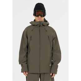 SOS Herren Skijacke "Hoverla", braun, Gr. XL, unifarben, 77% Polyamid, 23% Elasthan, Jacken, mit atmungsaktiver und sch&uuml;tzender Funktion