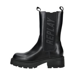 Replay Damen Stiefelette "Replay Stiefelette Lederimitat/Textil", Gr. 38schwarz, Lederimitat, Textil, Schuhe