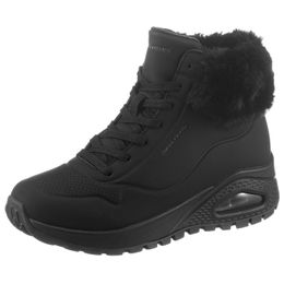 Skechers Damen Schn&uuml;rboots "UNO RUGGED - FALL AIR", Gr. 36, schwarz, Lederimitat, Textil, unifarben, Schuhe, Winterboots mit Air-Cooled Memory Foam