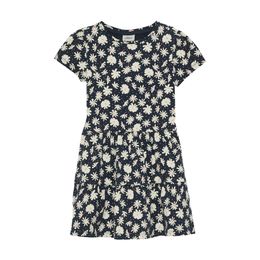 s.Oliver JUNIOR M&auml;dchen Jerseykleid, bunt, Gr. 122, gebl&uuml;mt, gemustert, Jersey, Obermaterial: 95% Baumwolle, 5% Elasthan, Kleider, Stufenkleid mit