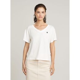 G-Star Raw G-STAR Damen T-Shirt "Open V-Neck Relaxed Top", wei&szlig;, Gr. S, Obermaterial: 100% Baumwolle, Shirts