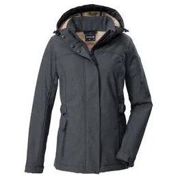 Softshelljacke "GW 35 WMN SFTSHLL JCKT", Damen, Gr. 42, blau (navy), Oberseite: 90% Polyester, 10% Elasthan;R&uuml;ckseite: 100% Polyester, G.I.G.A. DX BY KILLTEC, Jacken Softshelljacke, Wasserdichte, atmungsaktive Softshelljacke mit abnehmbarer Kapuze