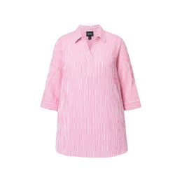 Ulla Popken Bluse Damen Gr&ouml;&szlig;e L/XL hellpink / wei&szlig;