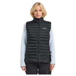 Daunenweste Jack Wolfskin "PILVI DOWN VEST W", Damen, Gr. XXL (48), schwarz, Obermaterial: 100% Polyester. Futter: 100% Polyester. F&uuml;llung: 90% Entendaune, 10% sonstige Fasern, Westen