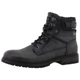 Mustang Shoes Herren Winterboots "Marcas", Gr. 44, grau, Lederimitat, Basic, Schuhe, Business Stiefel, Boots mit Warmfutter