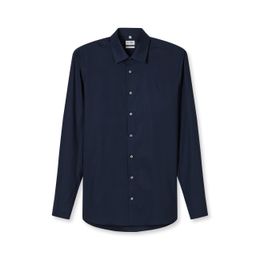 OLYMP Herren Businesshemd "OLYMP Level Five, Body Fit, New York Kent mit extra langem Arm", blau, Gr. 43, 97% Baumwolle, 3% Elastolefin, Hemden