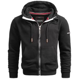Herren Sweatjacke "ASBergamo", schwarz, Gr. S, Alessandro Salvarini, Obermaterial: 65% Baumwolle, 35% Polyester, Sweatjacken, aus hochwertigem,