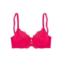 Damen Minimizer-BH, NUANCE BY LASCANA, Gr. 105, pink, Microtouch, Obermaterial: 85% Polyamid, 15% Elasthan, BHs, mit B&uuml;gel & h&uuml;bschem