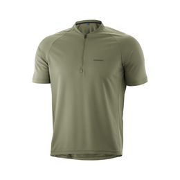 Gonso Herren Radtrikot "SITIVO Jersey Blue M", gr&uuml;n, Gr. L, 100% Polyester, Trikots, Herren Fahrradtrikot mit R&uuml;ckentasche, Half-Zip Trikot, Loose Fit