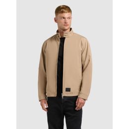 Blouson Khujo "COVER", Herren, Gr. L, light camel, Web, 85% Polyester, 15% Baumwolle, unifarben, regular fit, eingesetzt abgesteppte Kante mit Kn&ouml;pfen, Jacken Blouson
