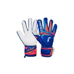 Torwarthandschuhe Reusch "Attrakt Grip", Damen, Gr. 11, blau, 34% Polyester, 25% Latex, 5% Polyurethan, 1% Baumwolle, Handschuhe, mit Grip und Komfort