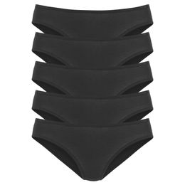 Vivance Damen Jazz-Pants Slips, Gr. 40, schwarz, Single Jersey, Obermaterial: 95% Baumwolle, 5% Elasthan, unifarben, Unterhosen, aus elastischer