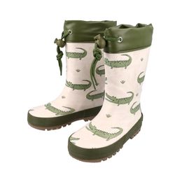 MaxiMo M&auml;dchen Gummistiefel, Gr. 22schwarz tee, beige, Obermaterial: 100% Gummi, Schuhe, leicht gef&uuml;ttert, reflektierend