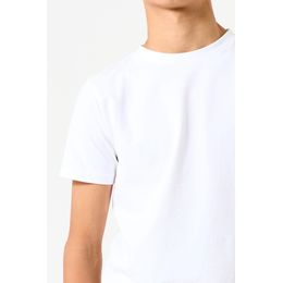 Garcia Jungen T-Shirt, wei&szlig;, Gr. 140, unifarben, Jersey, Obermaterial: 95% Baumwolle, 5% Elasthan, Shirts, f&uuml;r Kids, mit Stretch