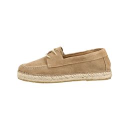 Pavement Damen Espadrille "Pavement Halbschuhe Leder", Gr. 38, beige, Leder, Schuhe