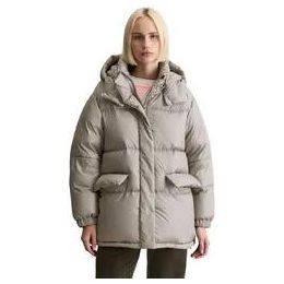 Marc O'Polo Outdoorjacke MARC O'POLO DENIM "aus recyceltem Polyester-Ripstop", Damen, Gr. XL, grau eternity, Obermaterial: 100% Polyester; F&uuml;llung: 70% Daune, 30% Feder, unifarben, oversize, elastischer Bund, Jacken Outdoorjacke