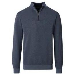 Troyer Casamoda "Casamoda Stricktroyer uni", Herren, Gr. 3XL, blau (741 silber), 100% Baumwolle, Pullover Troyer