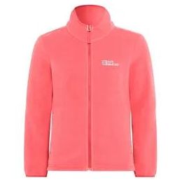 Fleecejacke Jack Wolfskin "TAUNUS JACKET K", Kinder, Gr. 92, sunset coral, Fleece, Obermaterial: 100% Polyester, normal, mit Gummizug, Jacken Fleecejacke, Winddicht, w&auml;rmend, atmungsaktiv, &Uuml;bergangsjacke, f&uuml;r Kinder
