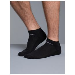 TRIGEMA Herren F&uuml;&szlig;linge "TRIGEMA Sneaker-Socken im Doppelpack", Gr. 42, schwarz, Baumwollmischung, Socken
