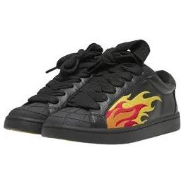 Trainingsschuh Buffalo "Buffalo Liberty Vegan Nappa", Damen, Gr. 39, schwarz, orange, Kunstfaser, Schuhe