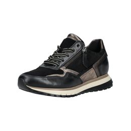 Gabor COMFORT Damen Sneaker "Gabor Comfort Sneaker Leder", Gr. 40,5, schwarz, Leder, Schuhe