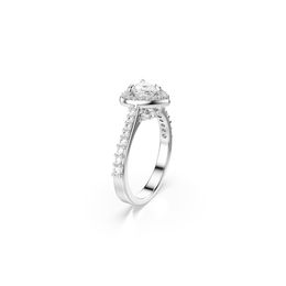 Swarovski Damen Fingerring "Schmuck Geschenk Una Ring", 58, Metall, silber, Metall, Fingerringe, mit Swarovski Kristall, Zirkonia (synth.)