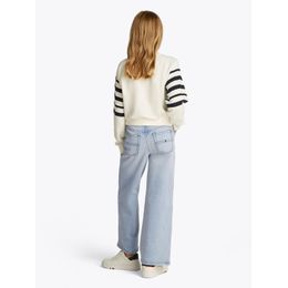 Tommy Hilfiger M&auml;dchen Weite Jeans "MABEL BLEACH", blau, Gr. 3, unifarben, Denim/Jeans, Obermaterial: 99% Baumwolle, 1% Elasthan, Jeans, in
