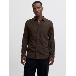Jack & Jones JACK & JONES Herren Langarmhemd "JJECLASSIC MELANGE SHIRT L/S NOOS"delicioso, Gr. S, Web, Obermaterial: 100% Baumwolle, Hemden