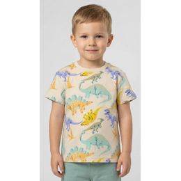 Blue Seven Jungen T-Shirt, bunt, Gr. 98, bedruckt, Single Jersey, Obermaterial: 100% Baumwolle, Shirts, Basic-Passform, bedruckte Optik,