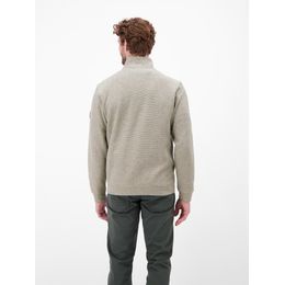 Lerros Herren Sweatjacke, beige, Gr. XXXL, unifarben, Web, Obermaterial: 90% Baumwolle, 10% Polyester, Sweatjacken, mit Stehkragen